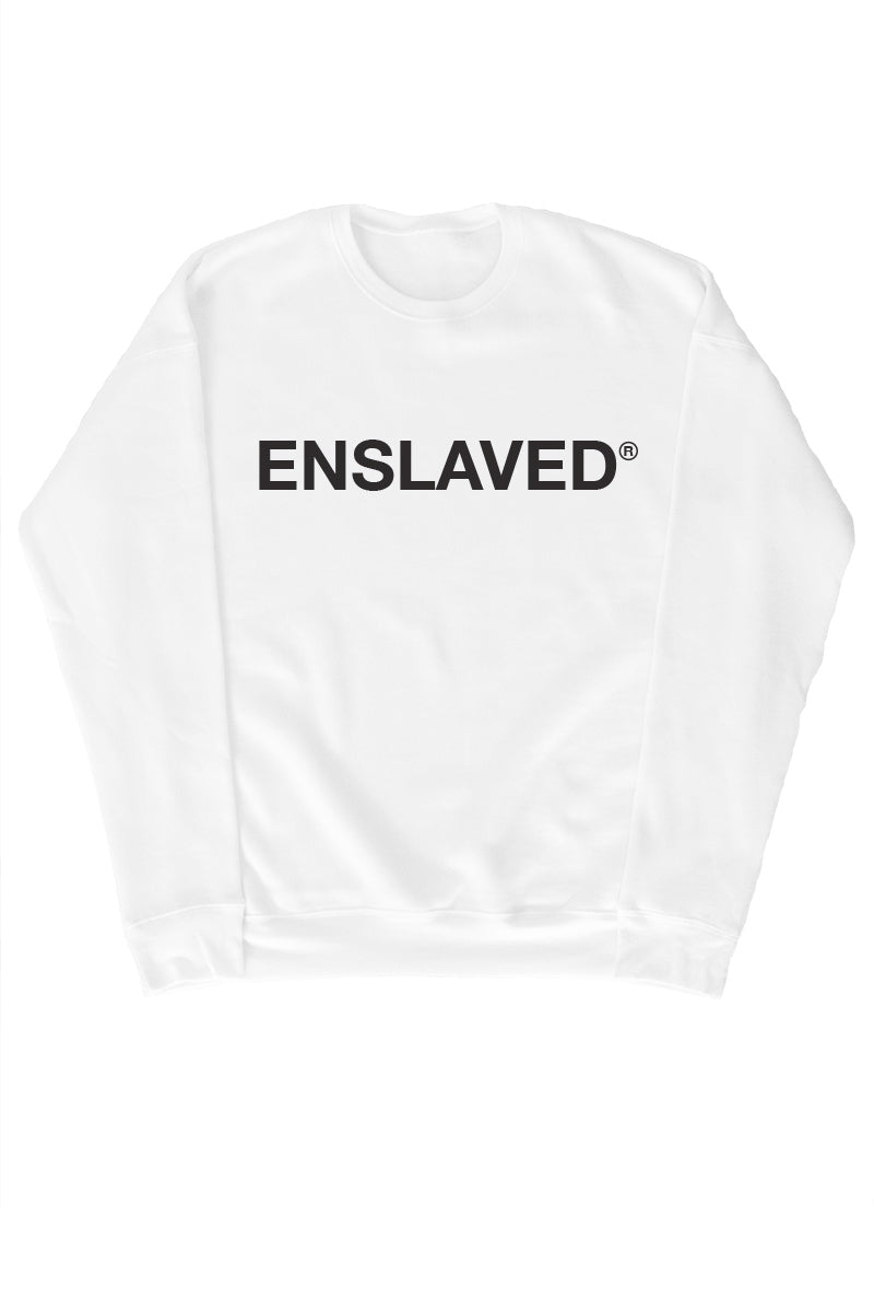 ENSLAVED Logo Crewneck White+Black