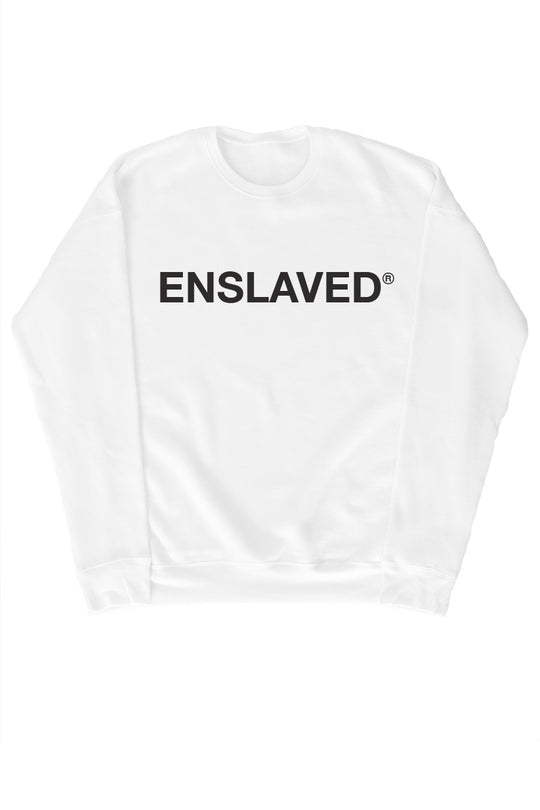 ENSLAVED Logo Crewneck White+Black